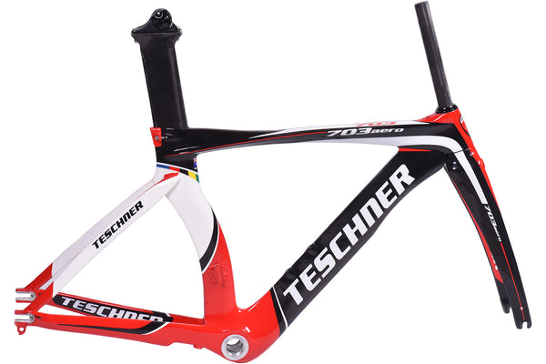 TESCHNER 703 TT/TRI Frameset Red & White - Bikehaus